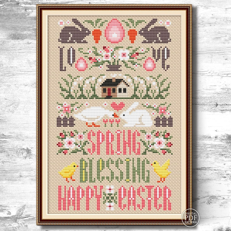 Easter Cross Stitch - Etsy