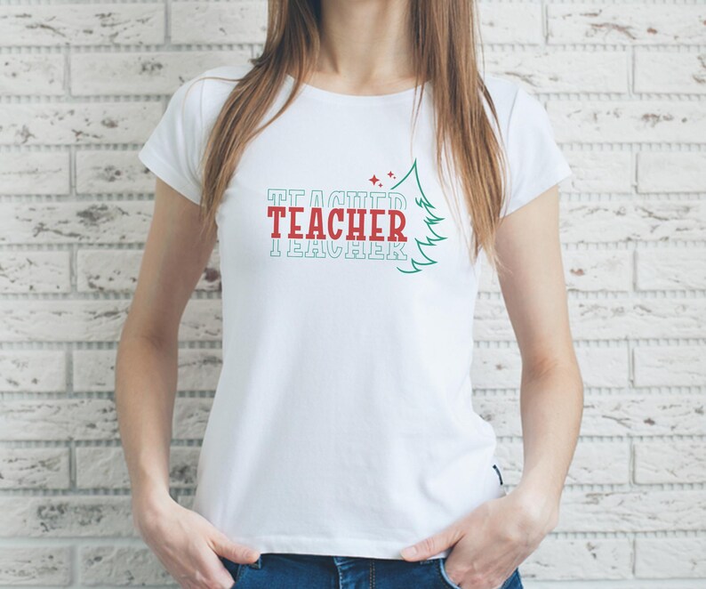Teacher Christmas Svg, Cricut, Sublimation, Christmas Tree Svg, Merry ...
