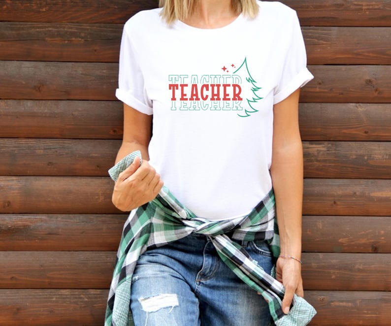 Teacher Christmas Svg, Cricut, Sublimation, Christmas Tree Svg, Merry ...