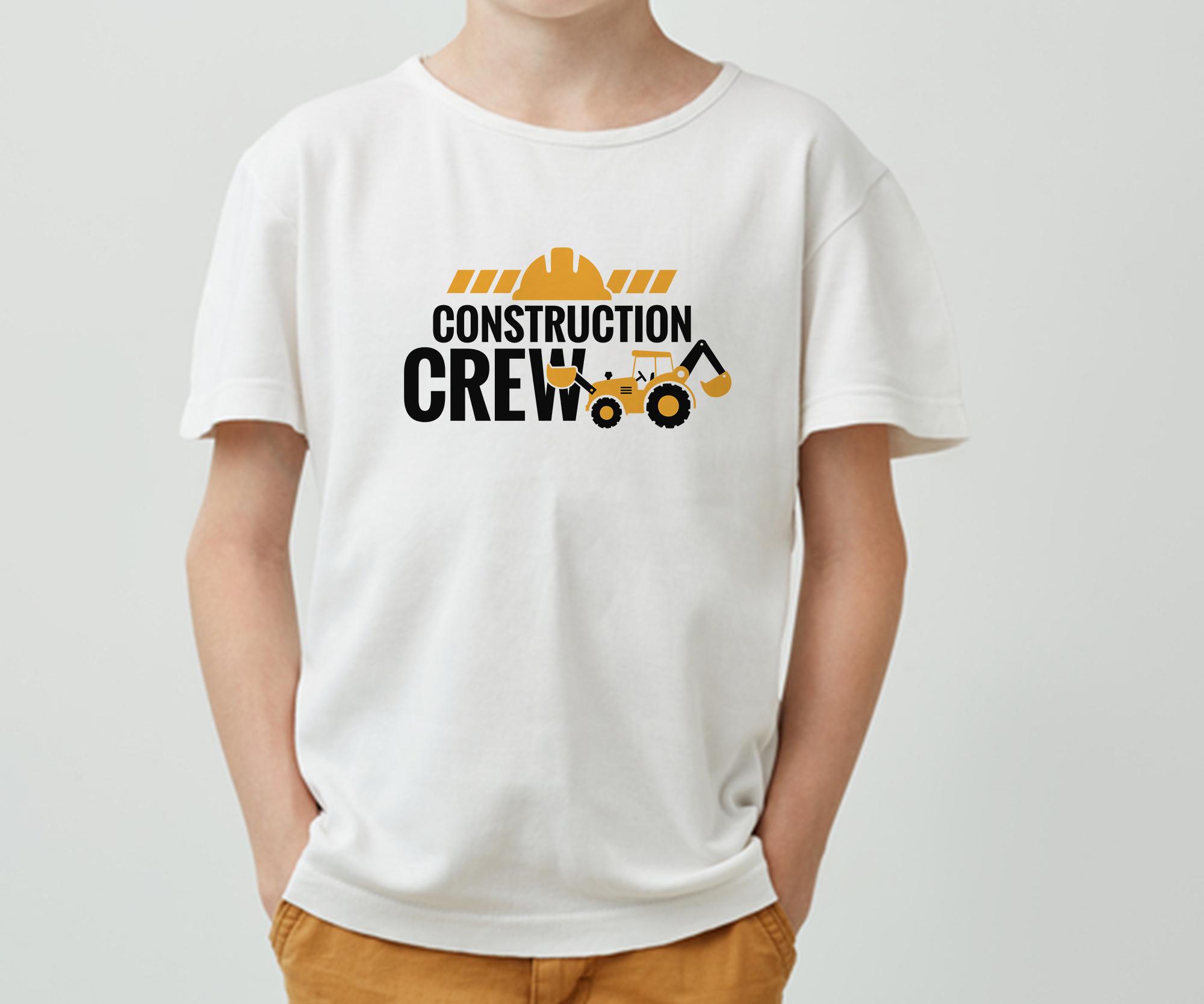 Construction Crew Birthday SVG, Truck Excavator Iron on (digital ...