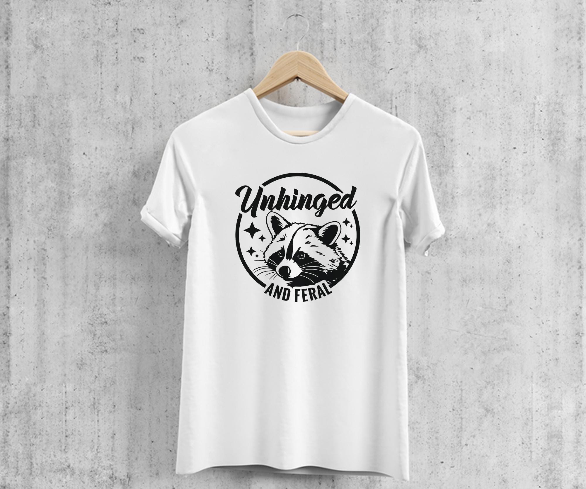 Unhinged and Feral Svg, Funny Raccon Svg, Cricut, Sublimation, Unhinged ...