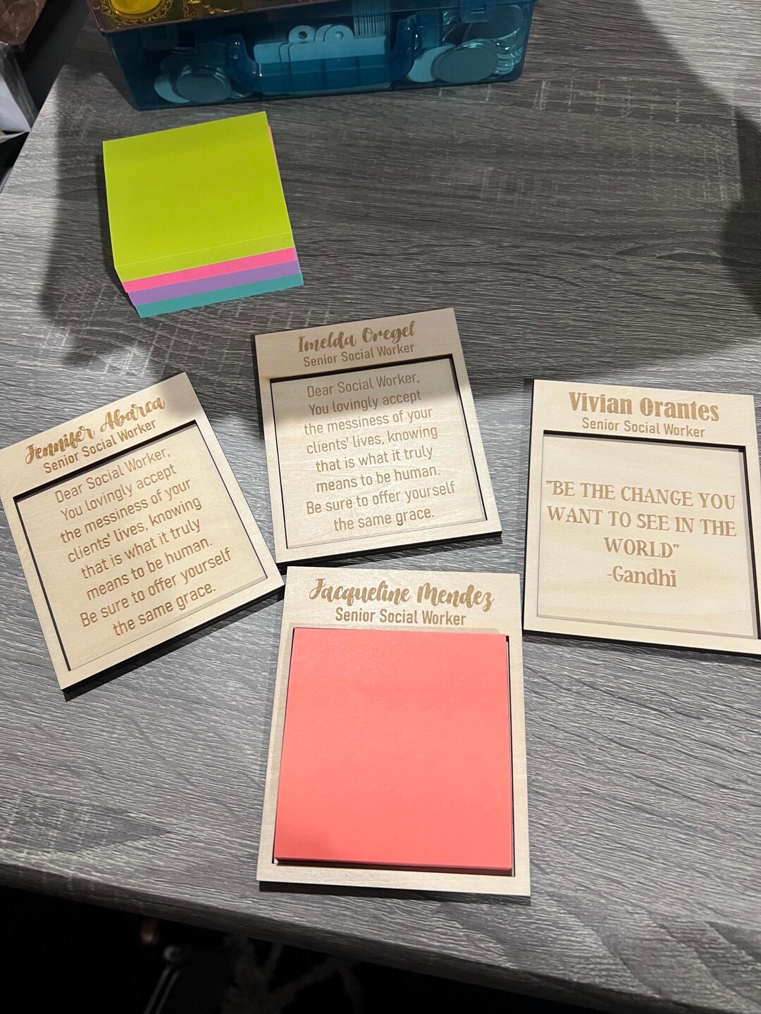 Social Worker Post It Holder, Custom Post It Holder, Social Worker ...