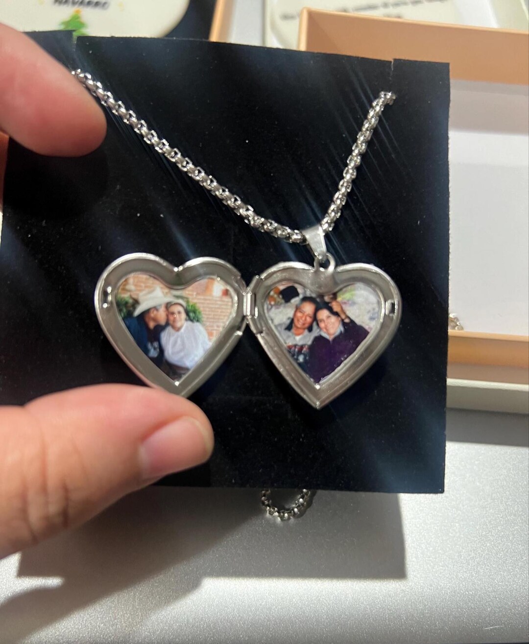 Heart Locket With Two Photos, Silver Heart Locket Necklace With Two ...