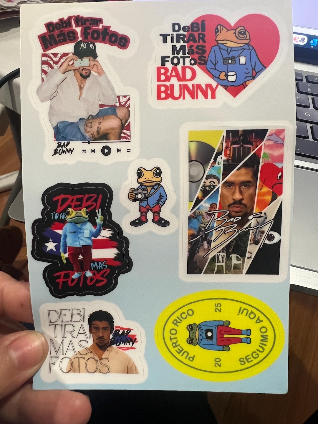 Bad Bunny Debi Tirar Más Fotos Sticker Sheets, Bad Bunny Frog, Bad ...