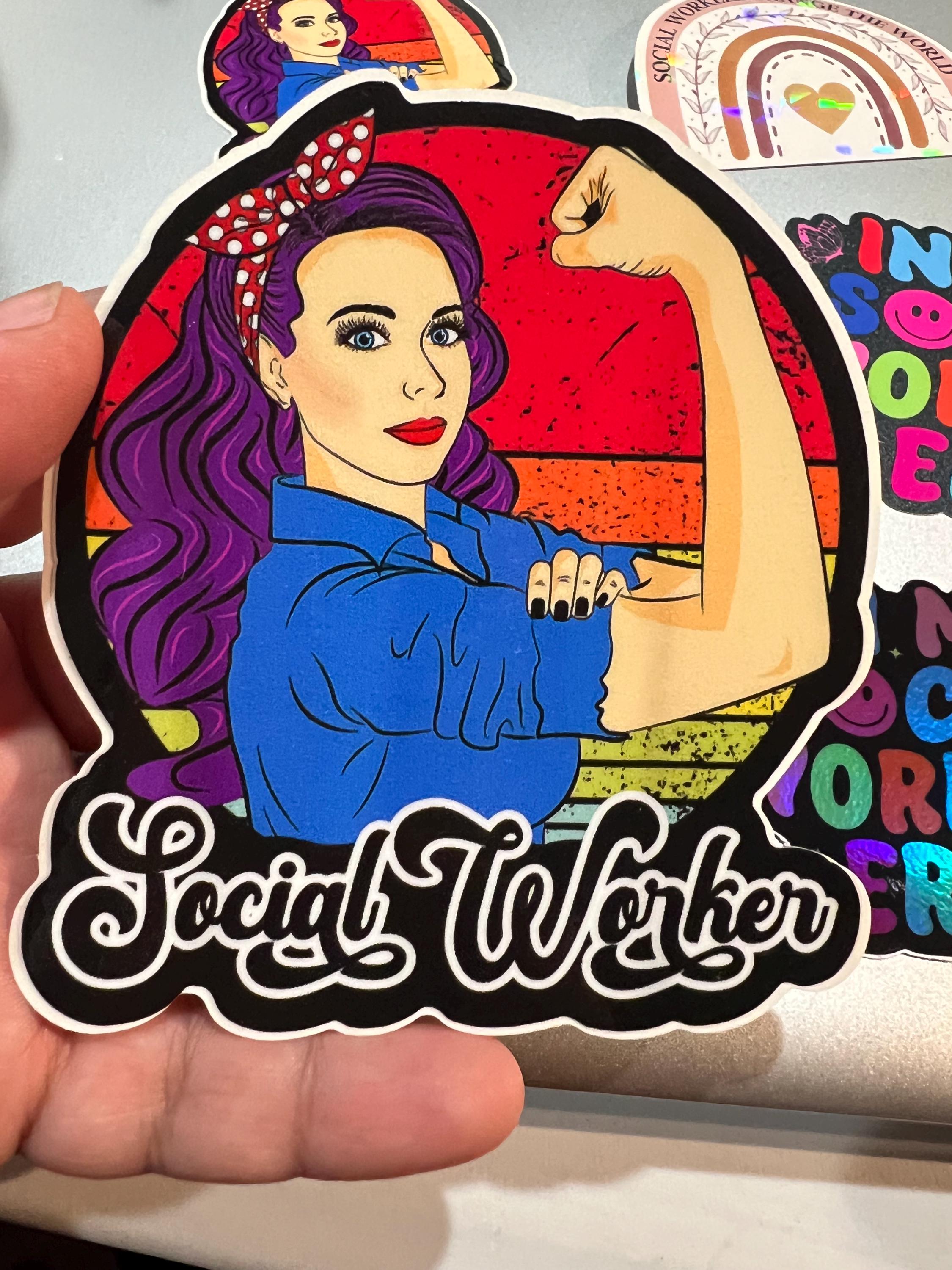 Social Worker Sticker Set, Social Worker Strong, MSW Make Shit Work, in ...