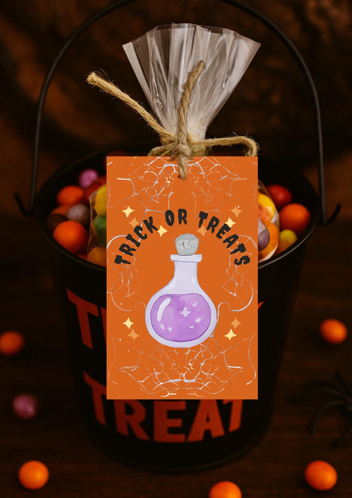 Printable Halloween Gift Tags - No Tricks Just Treats - Boo-tiful Trick ...