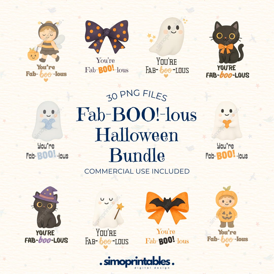 Fab-boo-lous Halloween Clipart Bundle - Clipart for Crafters - POD ...