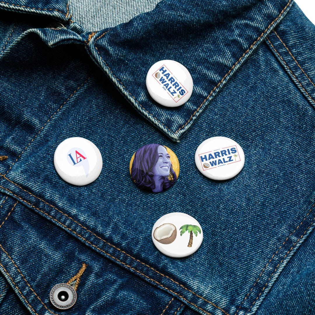 Kamala Harris, Kamala Harris Buttons, Kamala Walz 2024, Comma La, Set ...