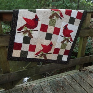 Winter's Song Cardinal 40" X 40" Quilt Pattern - Etsy