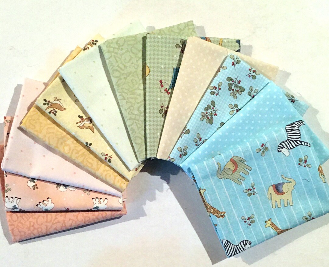 NEW Half Bundle- A With 12 Fat Quarters - ABC Baby 100% Cotton Fqs ...