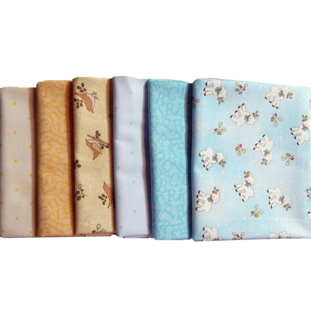 NEW Short Bundle #4 With 6 Fat Quarters - ABC Baby 100% Cotton Fqs ...