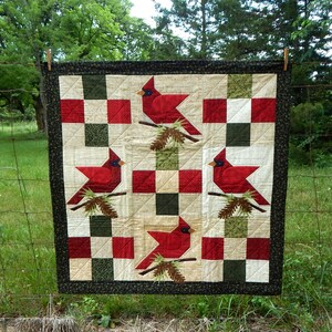 PDF Winter's Song Cardinal Instant Digital Download 40" X 40" Quilt ...