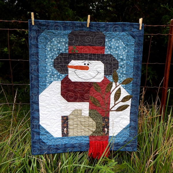 Snowman Rag Quilt - Etsy