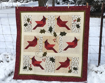 Winter's Song Cardinal 40 X 40 Quilt Pattern - Etsy