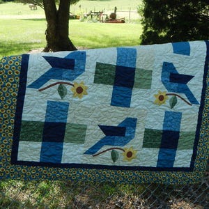 PDF Indigo Song Bird Quilt Instant Digital Download Pattern - Etsy