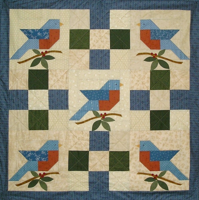 PDF Indigo Song Bird Quilt Instant Digital Download Pattern - Etsy