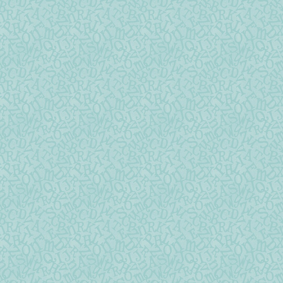 New Baby Turq Blue ABC 1/2 Yard Cut 100% Cotton 18 X - Etsy