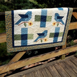 PDF Winterberry Cardinals 54" X 54" Instant Digital Download Quilt ...