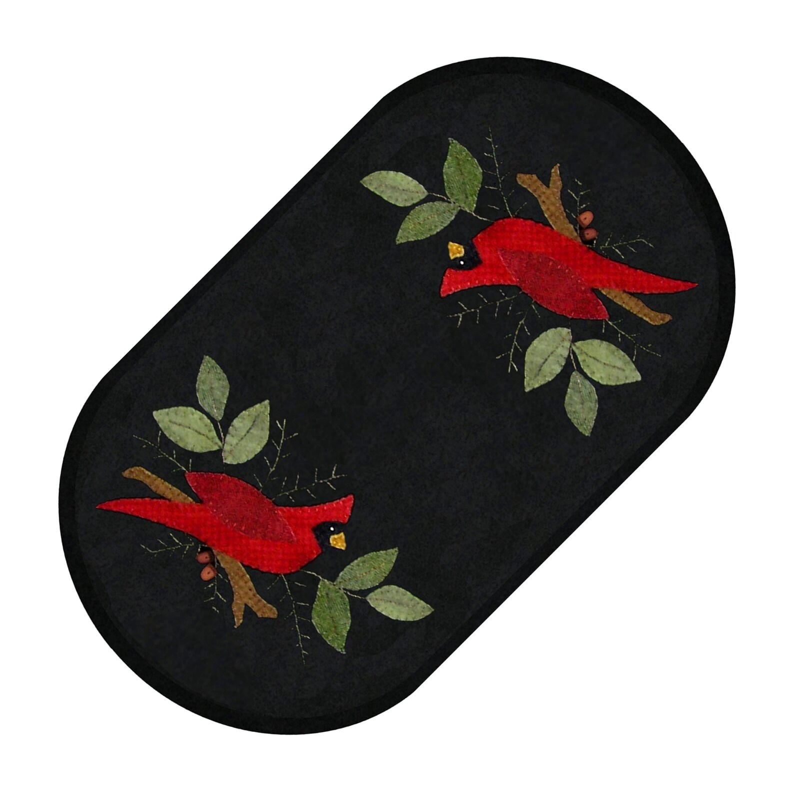 PDF Winter Cardinal Wool Embroidery Table Topper Instant Digital ...