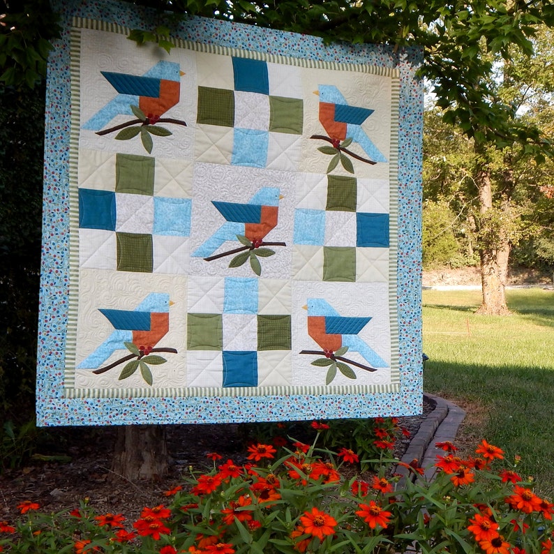 Winter's Song Cardinal 40" X 40" Quilt Pattern - Etsy