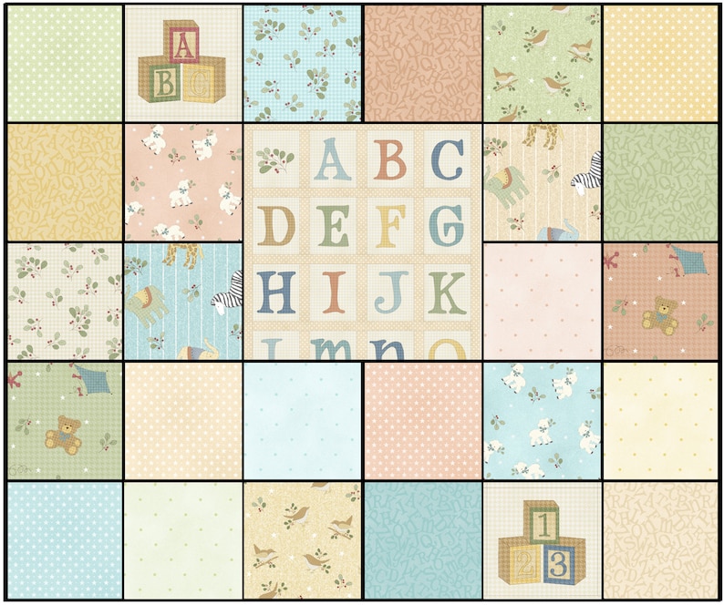NEW Half Bundle B With 12 Fat Quarters ABC Baby 100% Cotton - Etsy