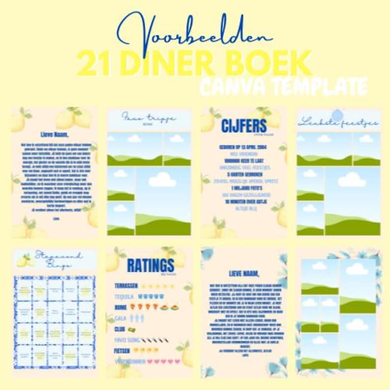 La Dolce Vita 21-Diner Fotoboek Template – Persoonlijk Cadeau | Canva ...