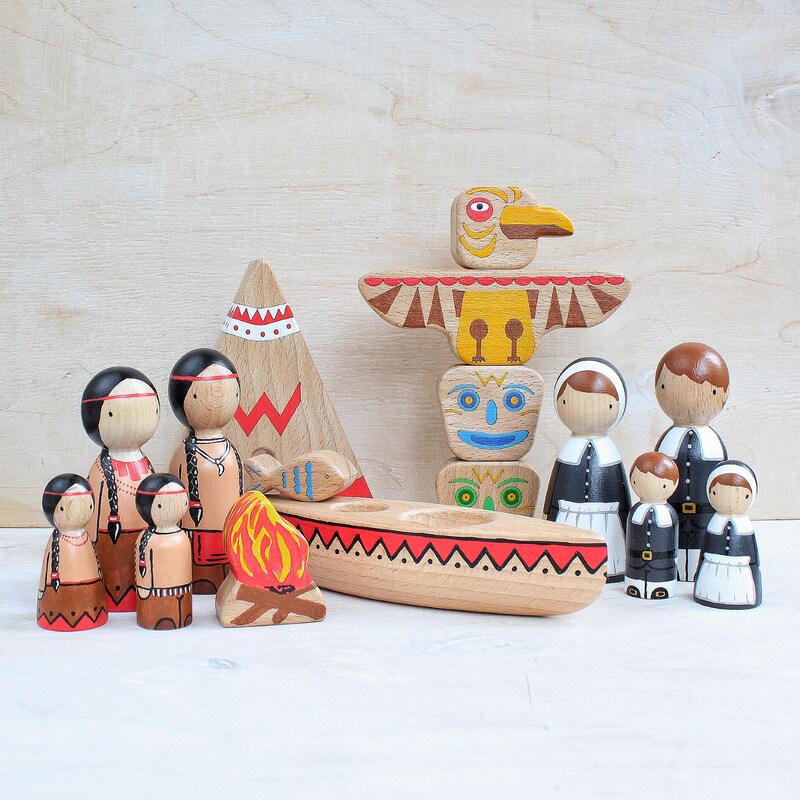 Thanksgiving Peg Dolls - Etsy