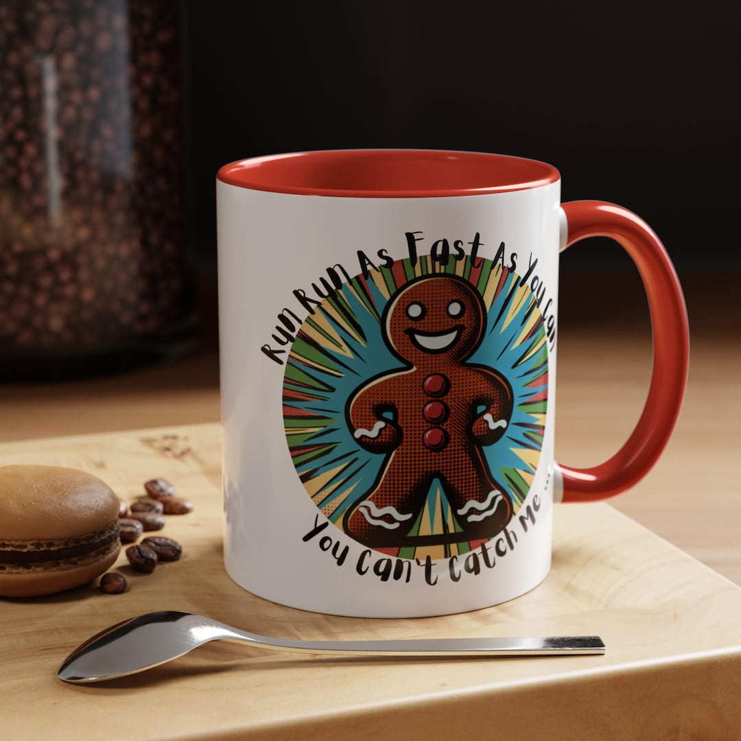 Cartoon Gingerbread-man Ceramic Christmas Mug, Christmas Gift, Gift for ...