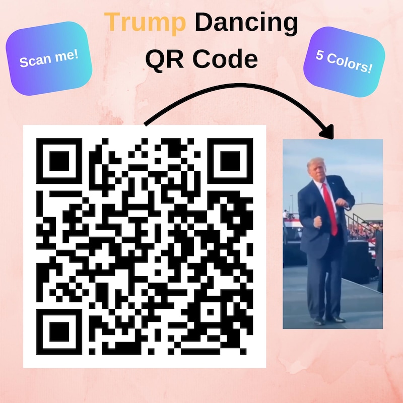 Trump Dancing Qr Code - Etsy