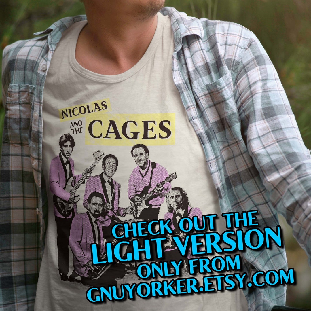 Nicolas Cage Band Shirt ORIGINAL Black Shirt / Face off Edition, Hand ...