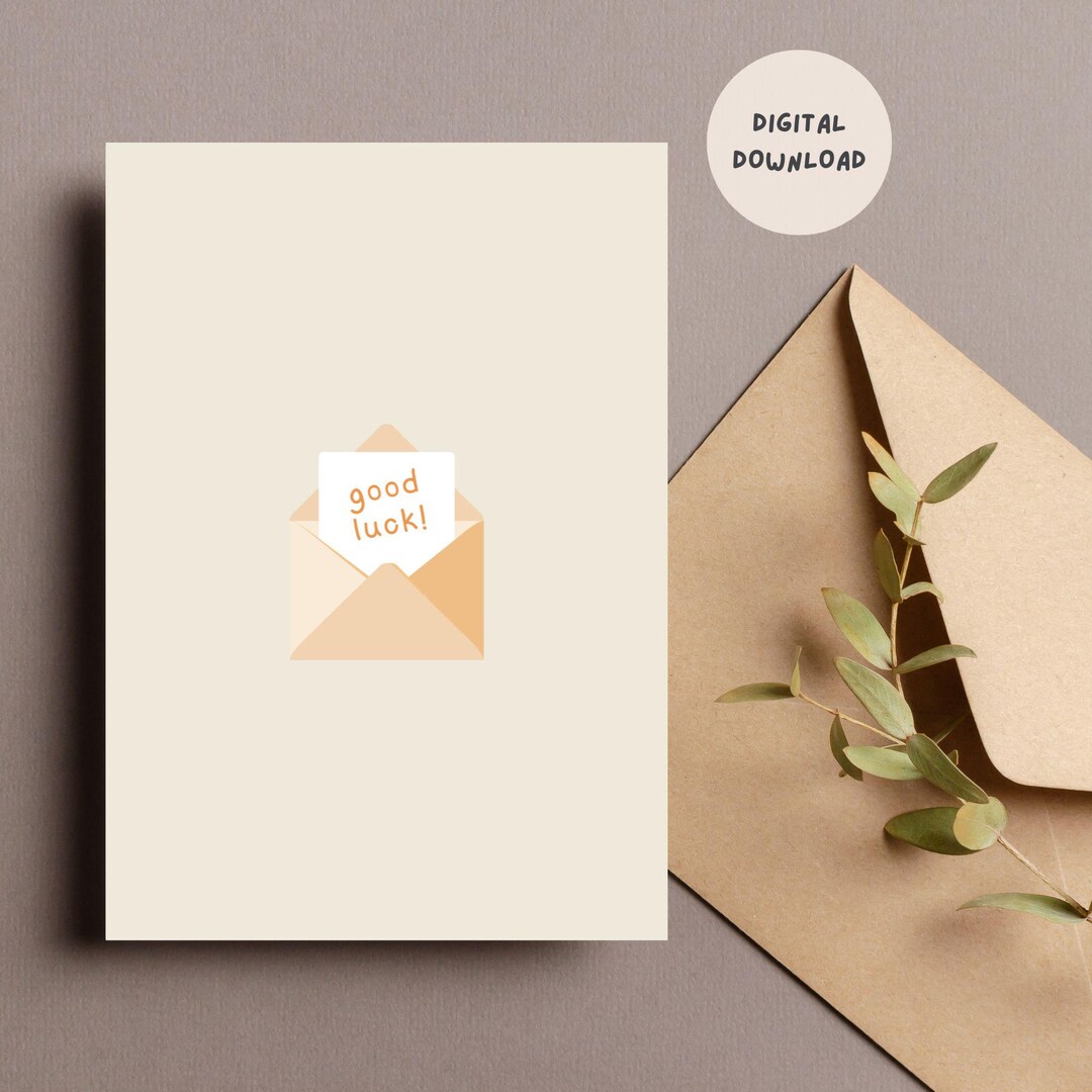 Printable Good Luck Card | Digital Download | Thinking of You ...