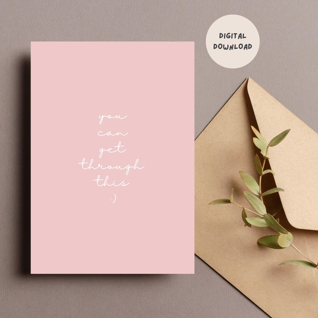 Printable Encouragement Card | Digital Download | Thinking of You | Get ...
