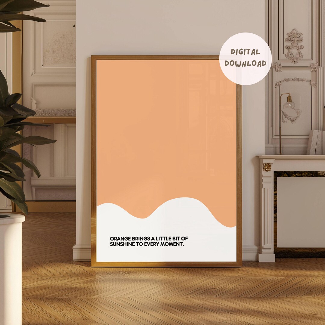 Orange Definition Print Digital Download Quote Print Trendy Wall Art ...