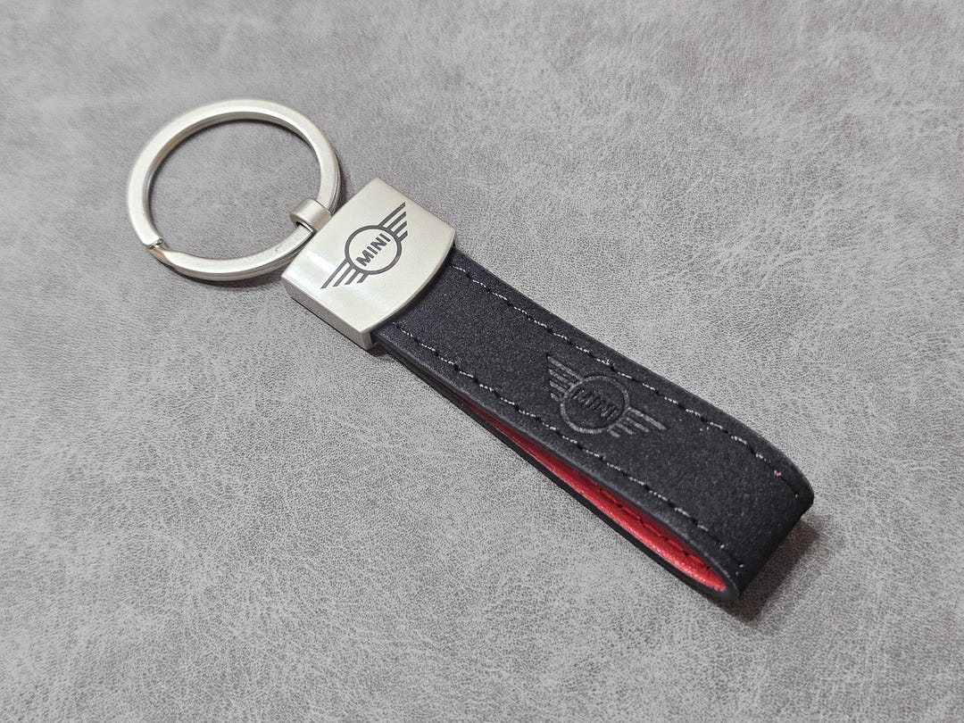 Mini Cooper Keychain Leather Logo Keyring Jcw One Countryman Gift for ...