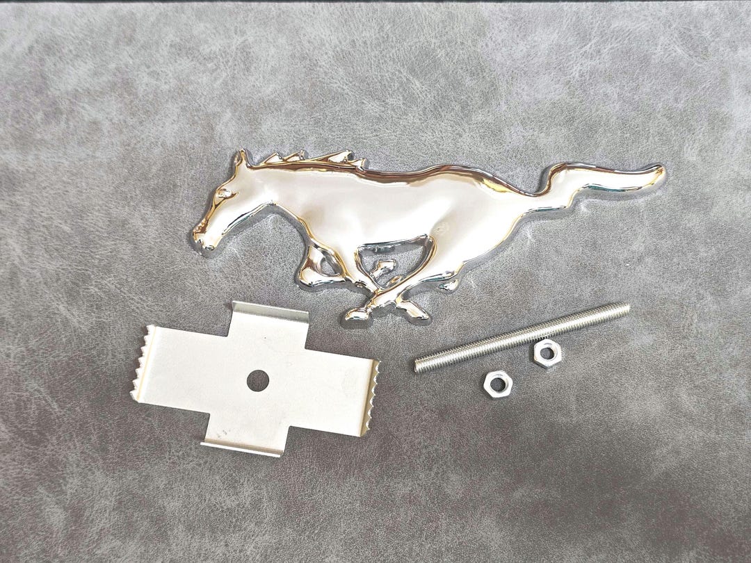 Mustang Grille Badge Metal Logo Front Bumper Emblem Car Accessories - Etsy