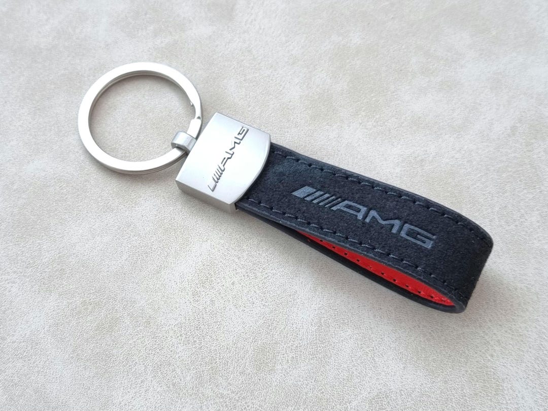 Amg Keychain Leather Logo Keyring Mercedes Gift for Men Birthday ...