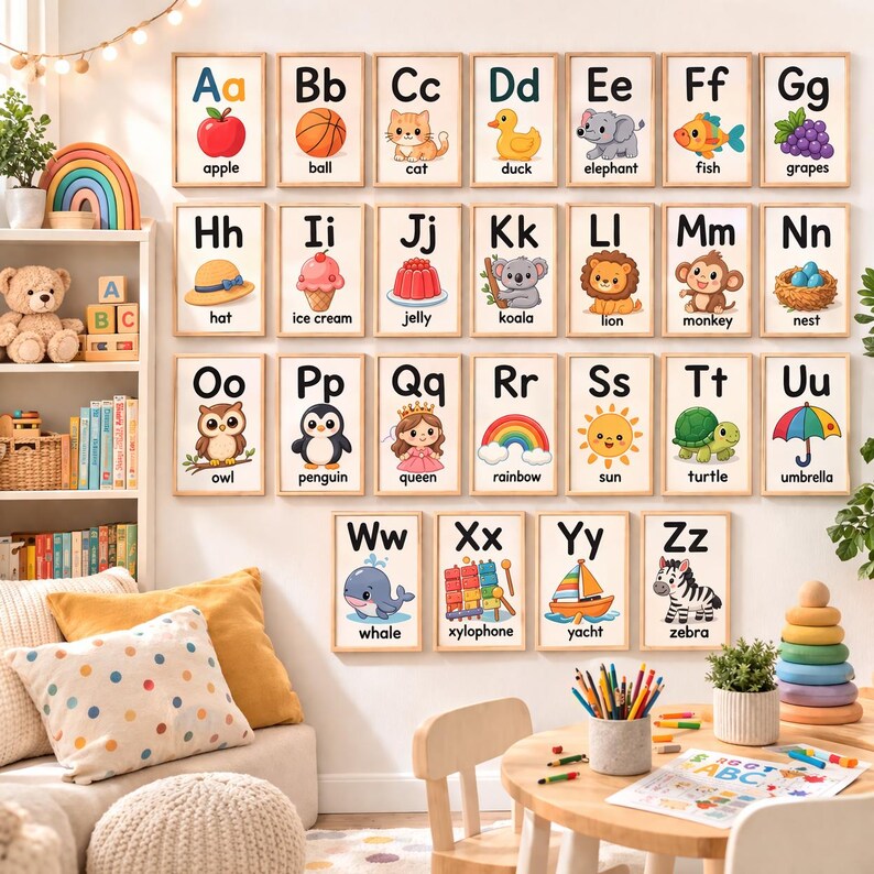 ABC Flashcards Printable | Alphabet Cards A-Z Preschool | Homeschool ...