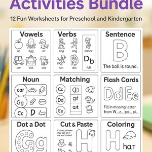 Alphabet Activities Mega Bundle – A-Z Learning Worksheets | Vowels ...