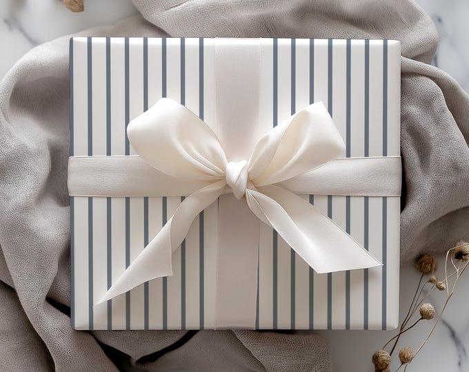 Wrapping Paper Brown Blue Floral Gift Wrap Spring Wrap Illustration ...