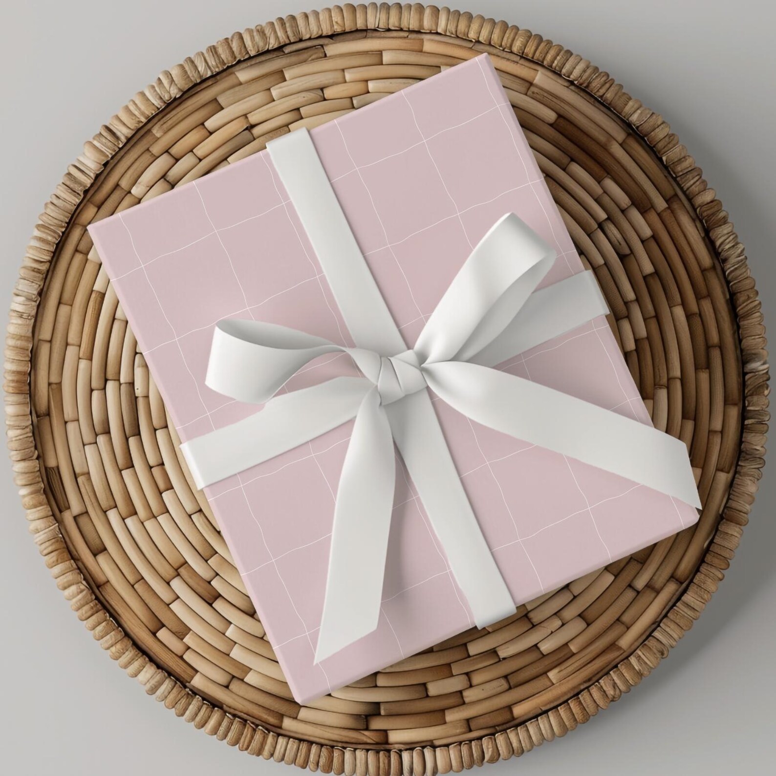 Soft Pink Wrapping Paper Baby Shower Gift Wrap Chic Gift Wrap Pink ...