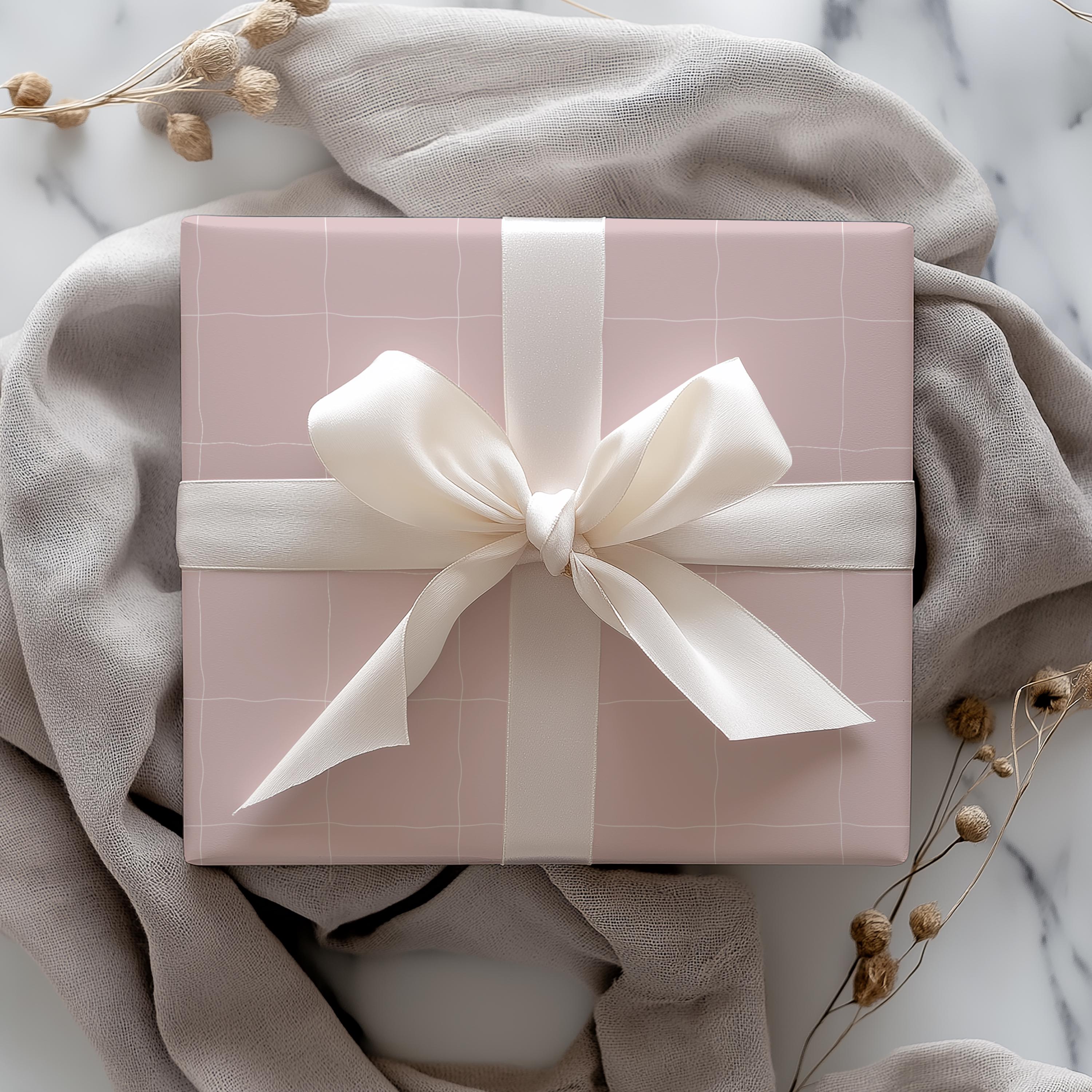 Soft Pink Wrapping Paper Baby Shower Gift Wrap Chic Gift Wrap Pink ...