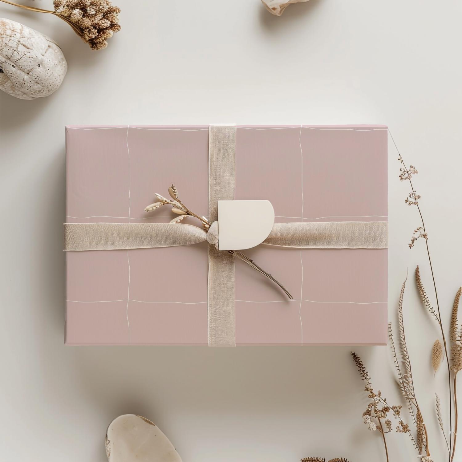 Soft Pink Wrapping Paper Baby Shower Gift Wrap Chic Gift Wrap Pink ...