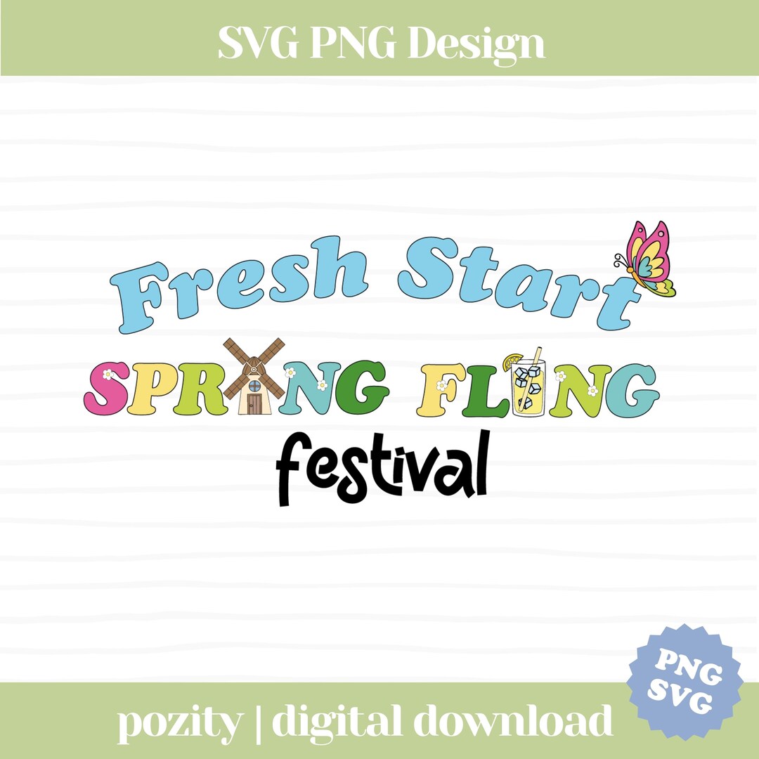 Spring Fling Png Svg, Fresh Start Spring Fling Festival Png Svg, Spring ...