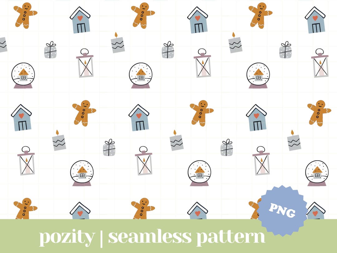 Christmas Seamless Pattern PNG, Holiday Season Pattern, Christmas Merry ...