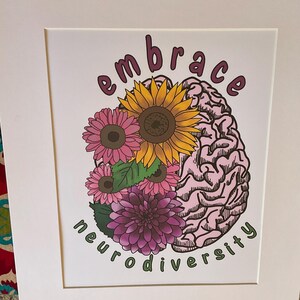 Embrace Neurodiversity Hand Drawn Art Print - Etsy