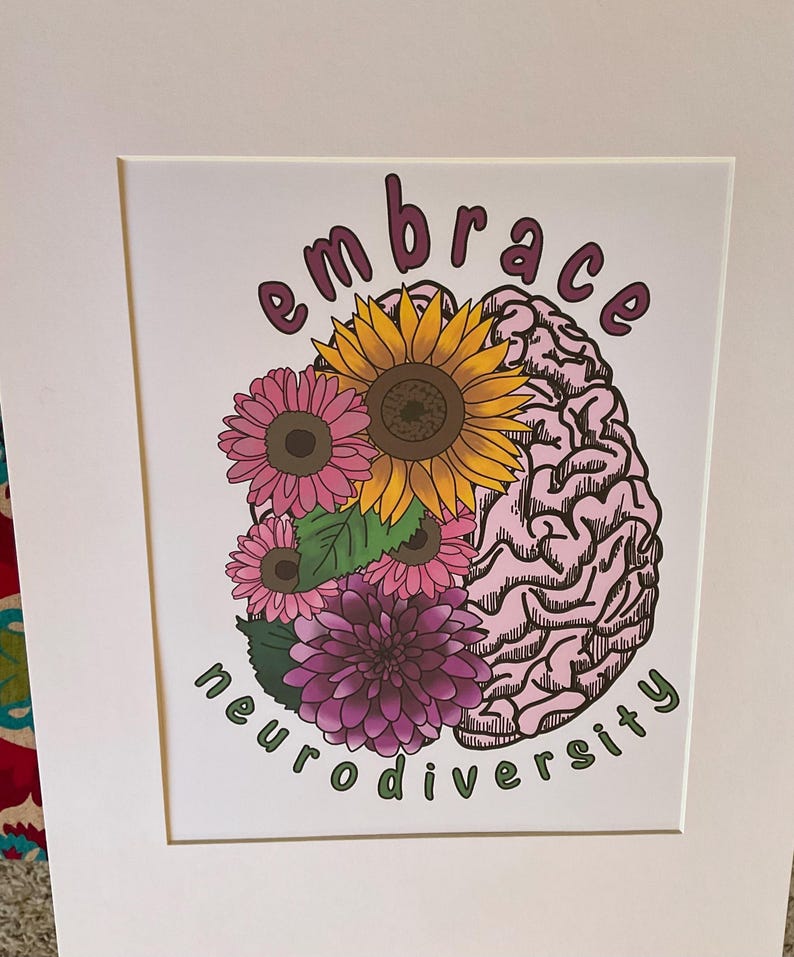 Embrace Neurodiversity Hand Drawn Art Print - Etsy