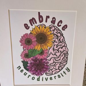 Embrace Neurodiversity Hand Drawn Art Print - Etsy