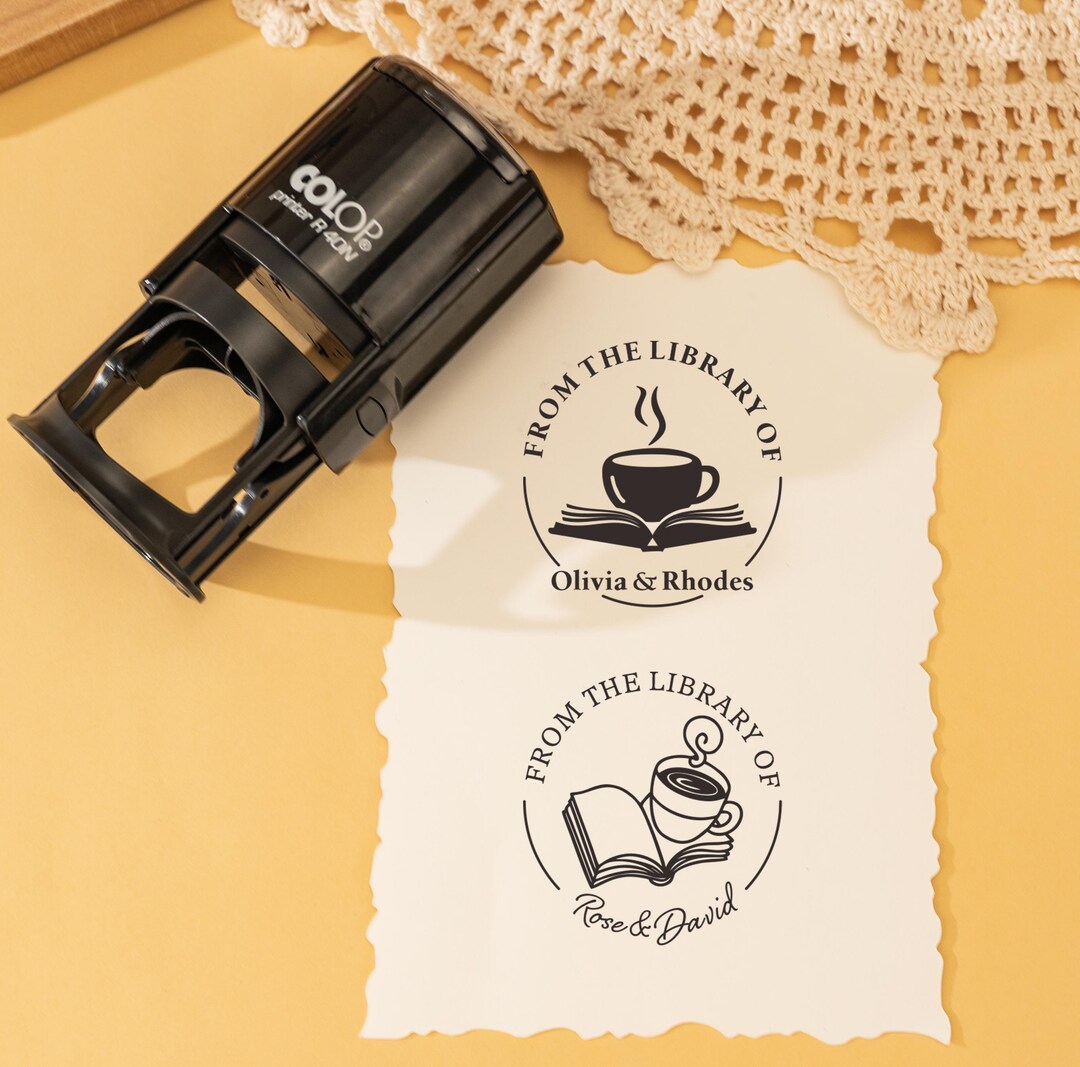 Custom Book Stamp,library Stamp Personalized,ex Libris Book Stamp ...