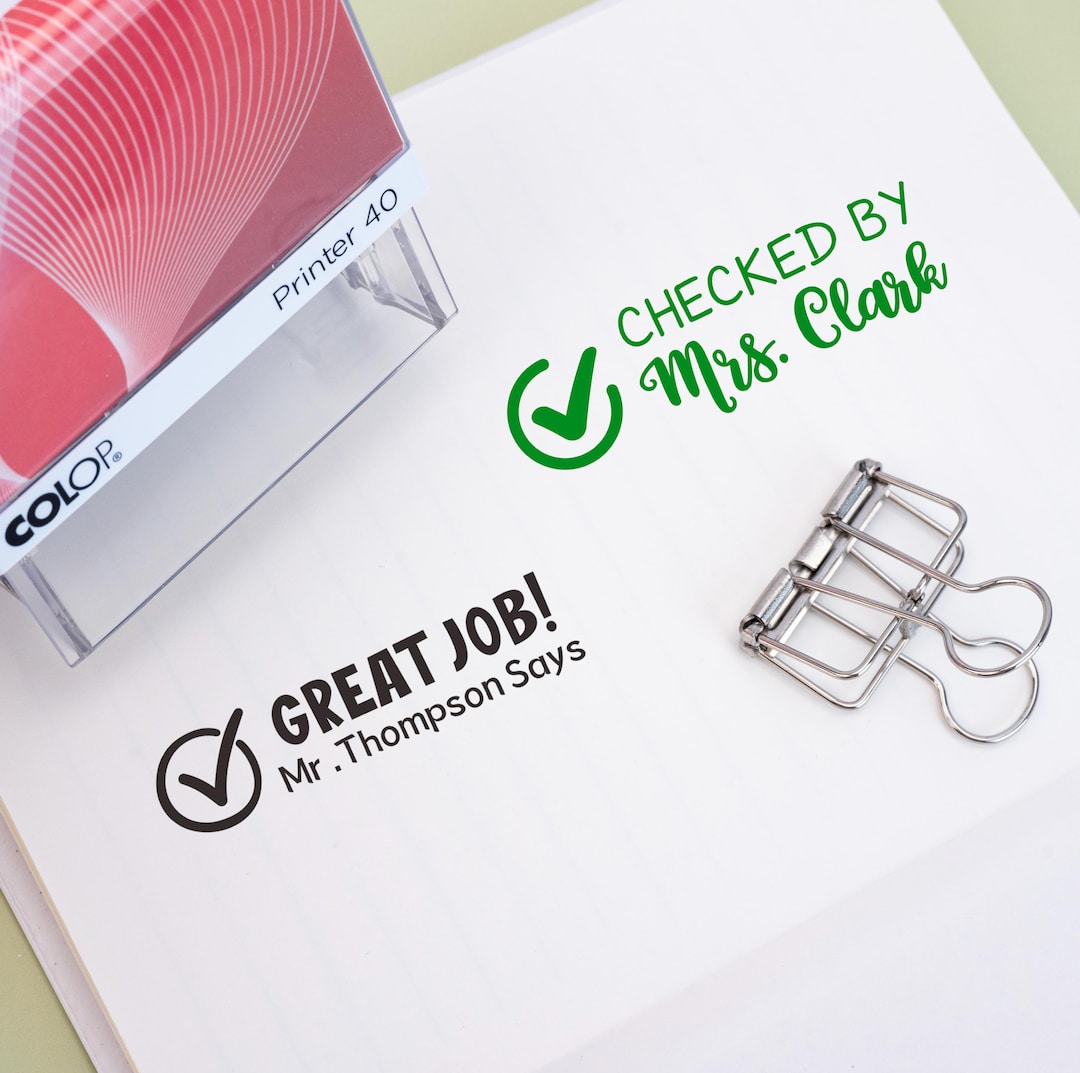 Personalized Teacher Stamp, Homework Feedback, Self-inking - Etsy Australia