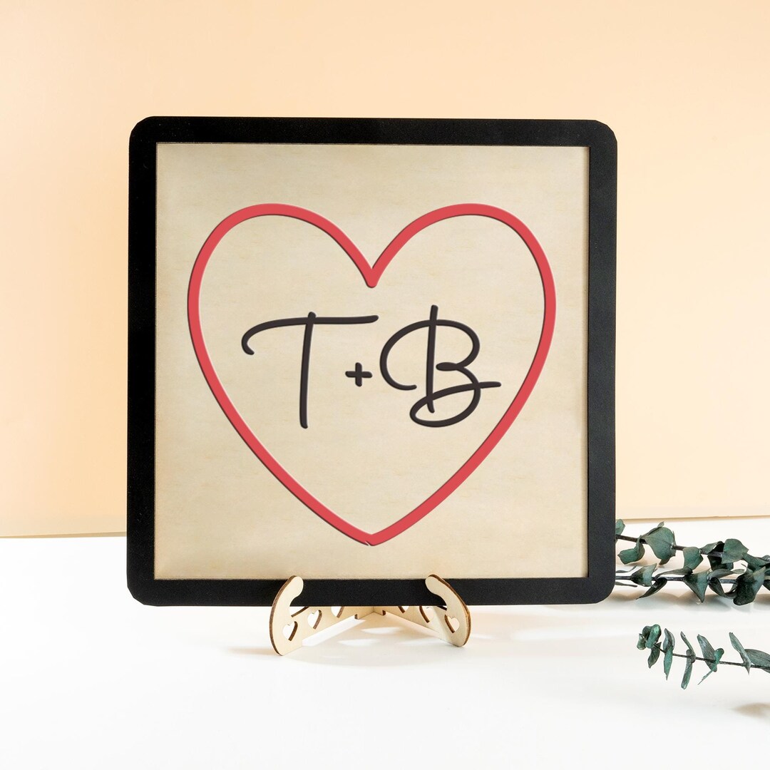Custom Couples Name Sign, Personalized Wooden Sign, Anniversary Gift ...